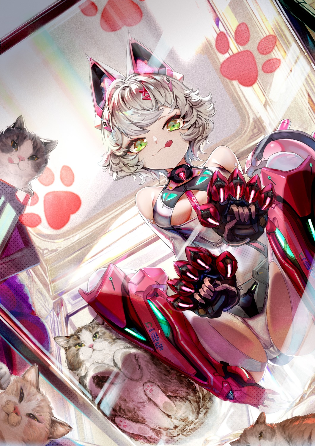 kato (kato) animal ears leotard mecha musume neko nekomimi no bra | #1143625 | yande.re